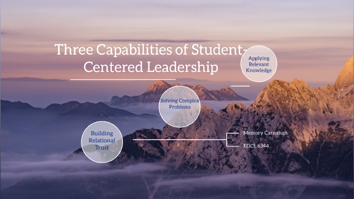 Three Capabilities for Student-Centered Leadership by Memory Carnahan ...