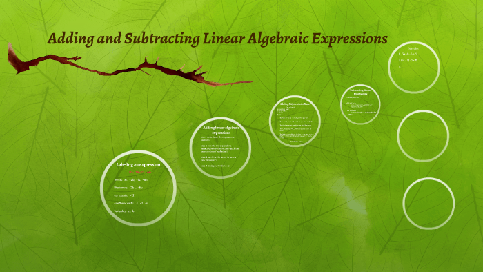 Adding Linear Algebraic Expressions by chelse hill on Prezi