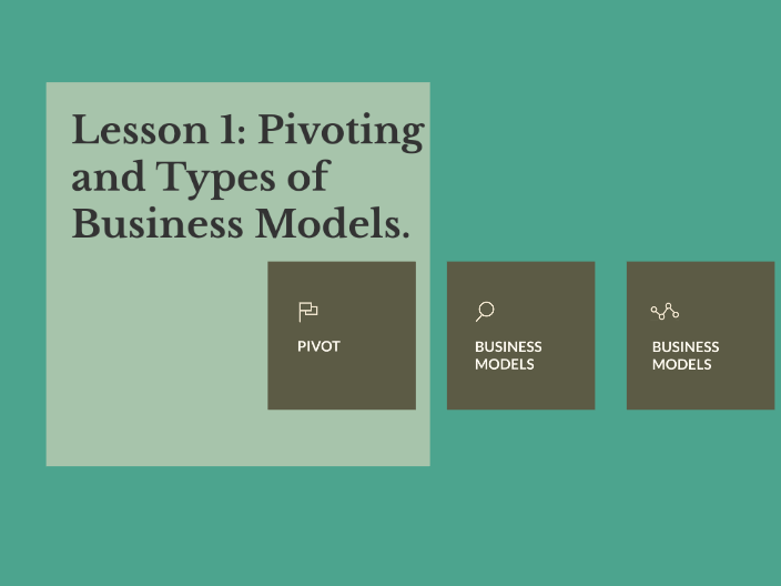 Lesson 1: Pivoting and Types of Business Models. by Pam Go on Prezi