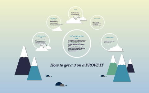 How to get a 3 on a PROVE IT by Jeremy Hilbert on Prezi