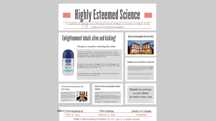 Highly Esteemed Science by Stefan de Jong on Prezi