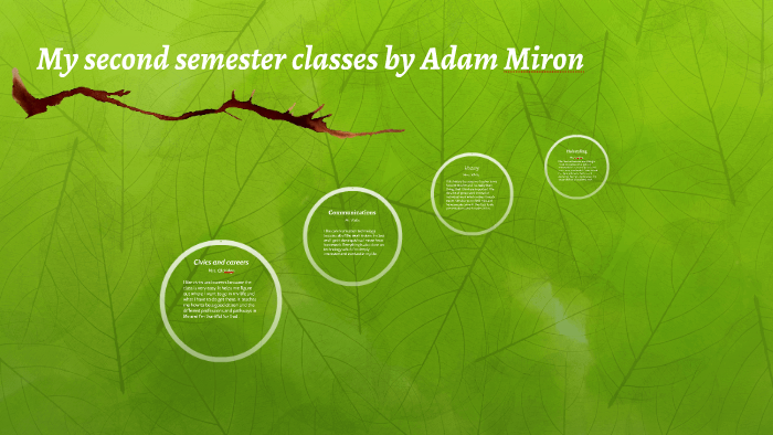 My second semester classes by Adam Miron by Adam Miron on Prezi