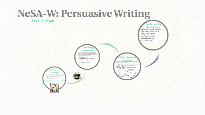 NeSA-W: Persuasive Writing by Chelsey Plantenga on Prezi