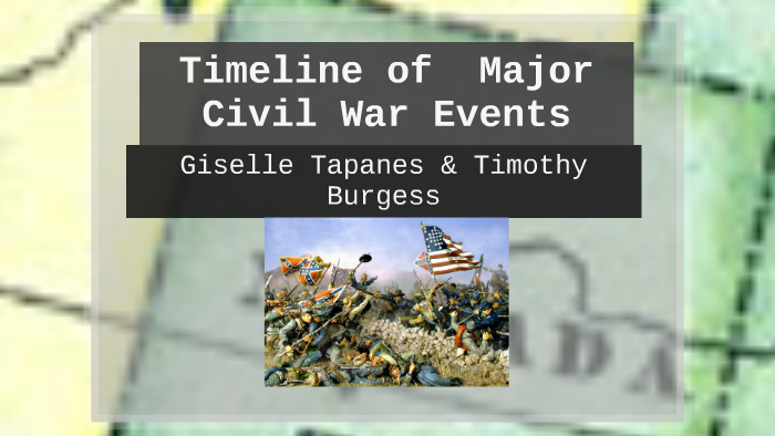 Timeline of Major Civil War Events by Giselle Tapanes