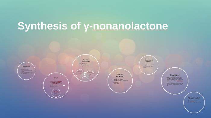 Synthesis of gamma nonalactone by Savannah Collas on Prezi