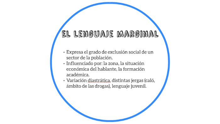 El lenguaje marginal by María del Carmen León Zambrana on Prezi