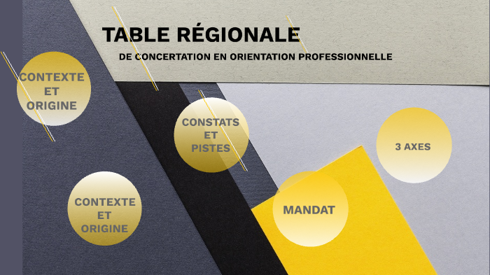 Table régionale de concertation en orientation professionnelle by Josée ...