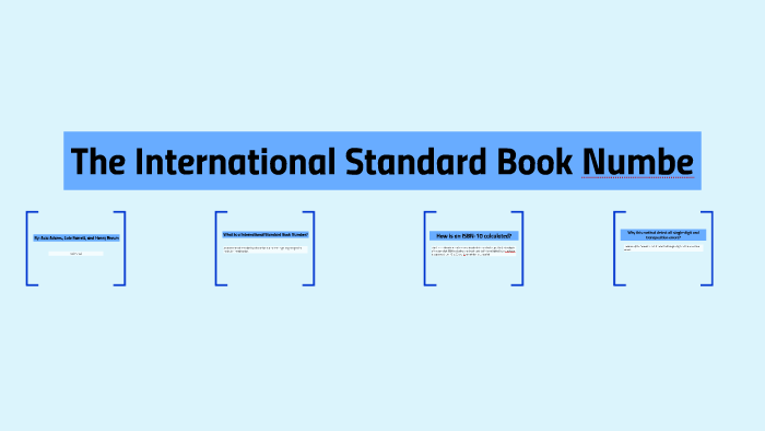 The International Standard Book Numbers by Cole Barrett on Prezi