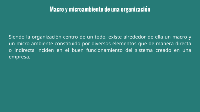 Elementos del macro y microambiente de una empresa by Jorge Peralta ...