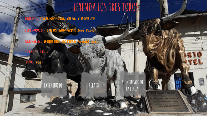 los tres toros by herreracoteraarnold@gmail.com Herrera Cotera on Prezi