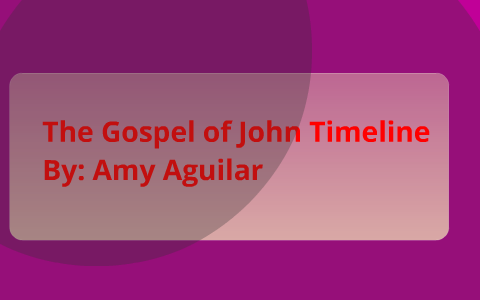 The Gospel of John Timeline by Amy Aguilar on Prezi