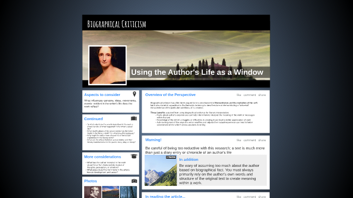 Biographical Criticism by on Prezi