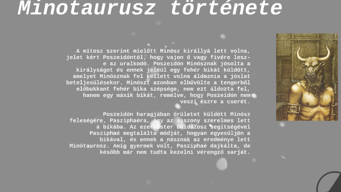 Minotaurusz története by Klaudia Antal on Prezi
