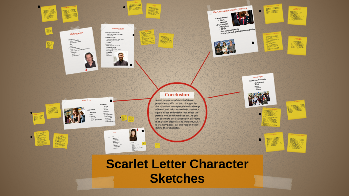Scarlet Letter Character Sketches by courtney harper