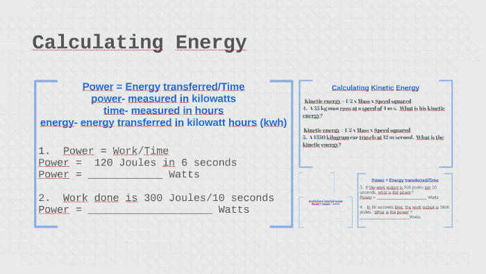 Calculating Energy by Ms Hritz on Prezi