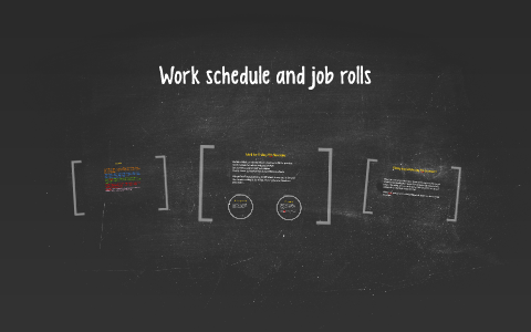 Work schedule and job rolls by Nathan Barrett on Prezi