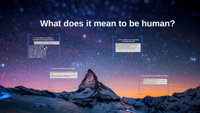 What does it mean to be human? by on Prezi