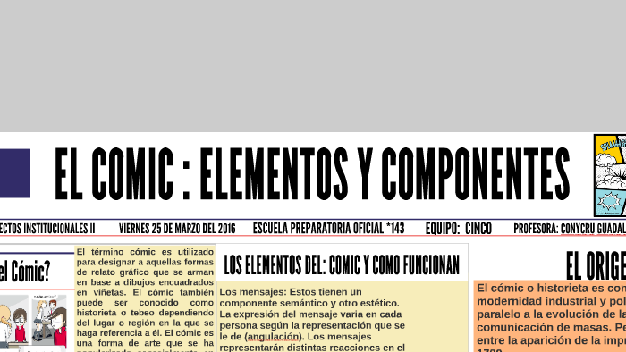 EL COMIC : ELEMENTOS Y COMPONENTES by Fabian Rueda on Prezi