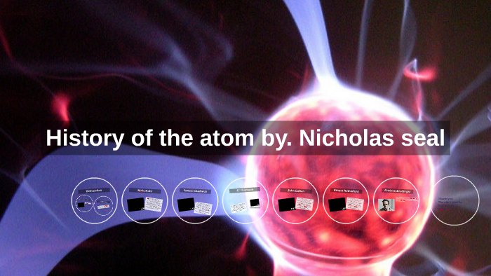 History of the atom by. Nicholas seal by Nicholas Seal on Prezi
