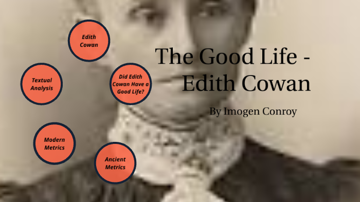 The Good Life of Edith Cowan by Imogen LC
