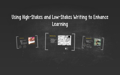 Using High-Stakes and Low-Stakes Writing to Enhance Learning by Angela ...