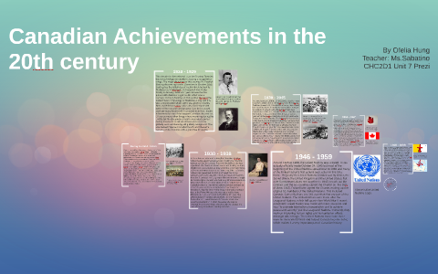 Canadian Achievements in the 20th century by Ofelia Hung on Prezi