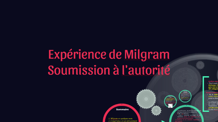 Expérience de Milgram by Yaël Sebban on Prezi