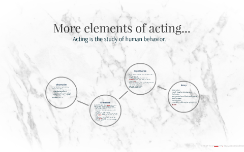 More elements of acting... by Tiffany Conner