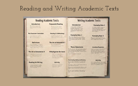 Reading and Writing Academic Texts by TLC UC Clermont College on Prezi