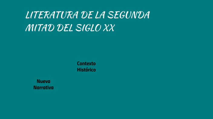 LITERATURA DE LA SEGUNDA MITAD DEL SIGLO XX by Kiara Puértolas Valdivia ...