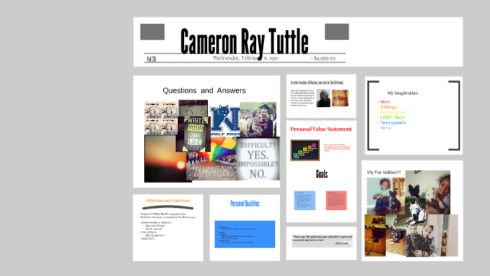 Personal Brand Infographic by Cameron Tuttle