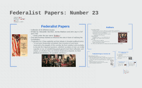 Federalist Papers by Andrew Chait on Prezi