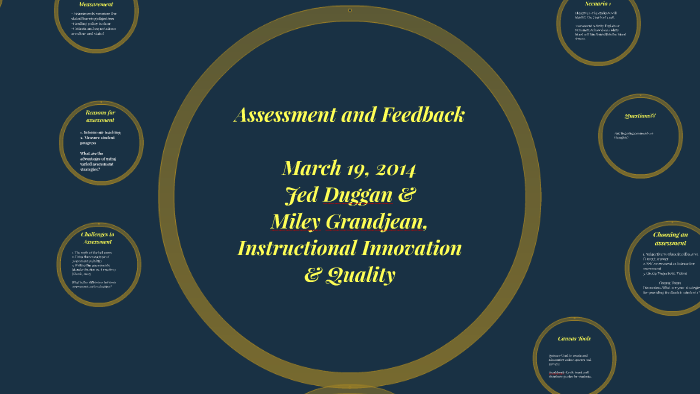 Assessment and Feedback by Jed Duggan on Prezi