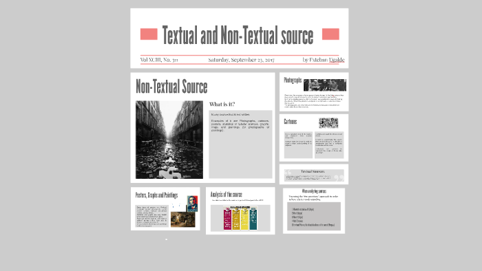 Textual and Non-Textual source by Steve UM on Prezi