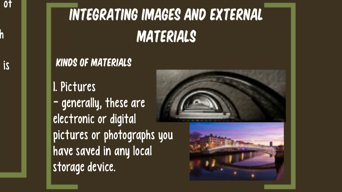 Integrating Images and External Materials by argie lumapay on Prezi