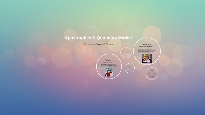 Apostrophes & Quotation Marks! by Naomi Edwards on Prezi
