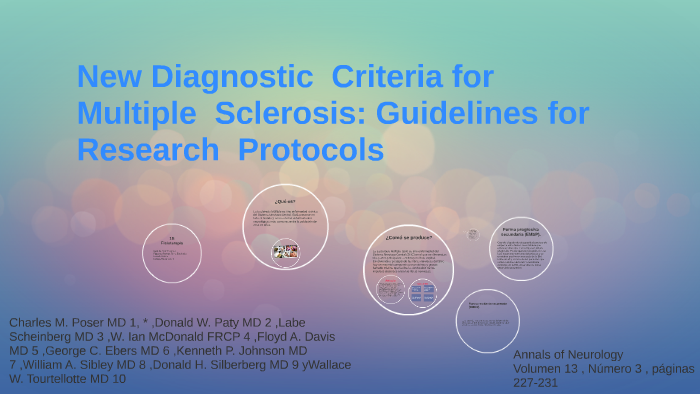 New Diagnostic Criteria for Multiple Sclerosis: Guidelines by Fani ...