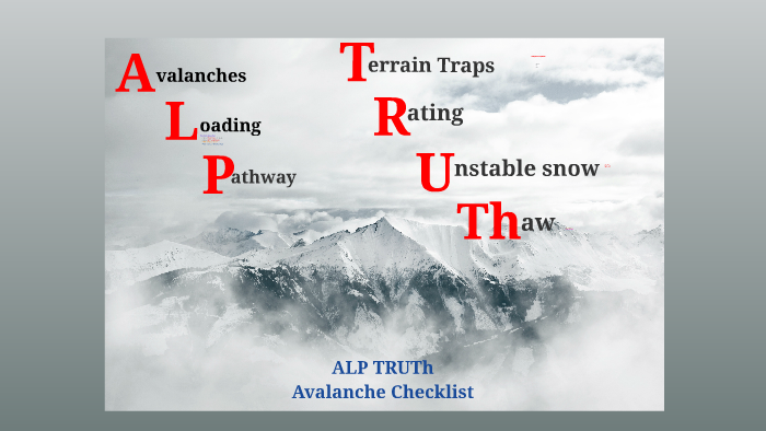 ALPTRUTh Avalanche Checklist by Alexis Alloway on Prezi