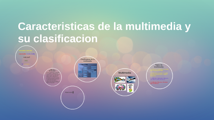Caracteristicas de la multimedia y su clasificacion by Sebastian ...