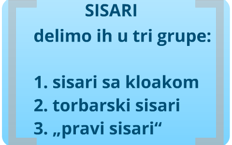 Sisari sa kloakom i torbarski sisari by Никола Пушоња on Prezi