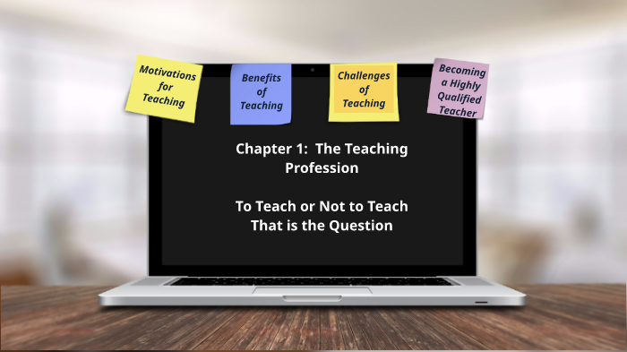 Chapter 1: The Teaching Profession - To Teach, or not to Teach, That is ...