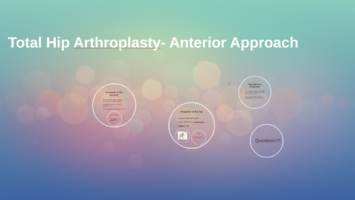 Total Hip Arthroplasty- Anterior Approach by Eleanor Harrington