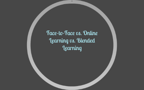 Face-to-Face vs. Online Learning vs. Blended Learning by michelle ...