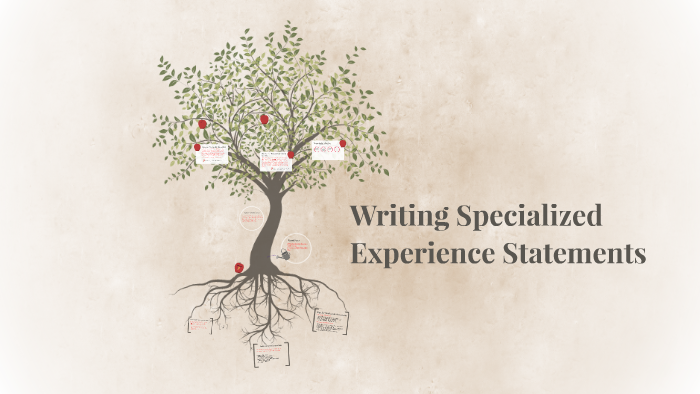 Writing Specialized Experience Statements by HR Specialist on Prezi