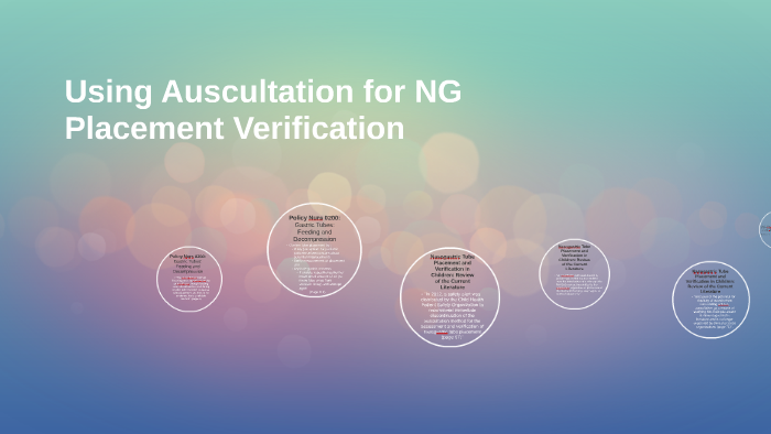 Using Auscultation for NG Placement Verification by Ashley Brinkman on ...