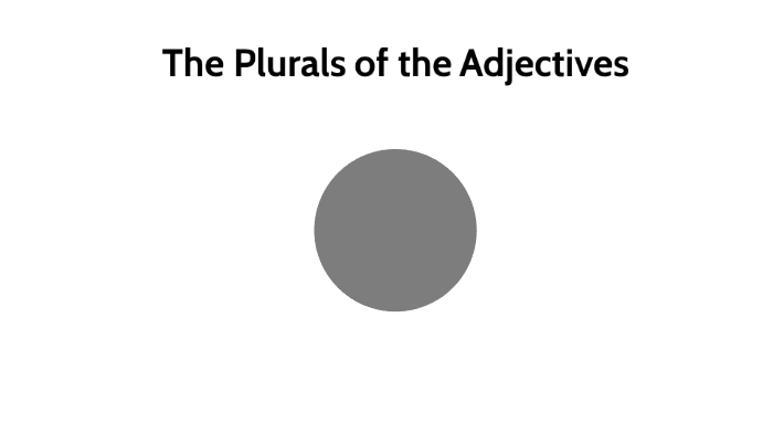 The Plurals of the Adjectives by Alexandra Rodriguez on Prezi