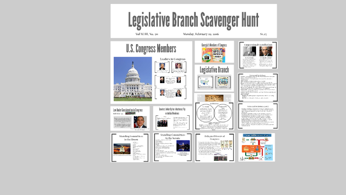 Legislative Branch Scavenger Hunt by Jas Qui
