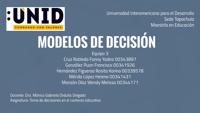Modelos de Decisión by Melissa Monzon on Prezi