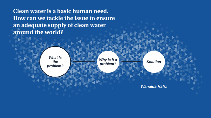 Clean water is a basic human need. How can we tackle the issue to ...