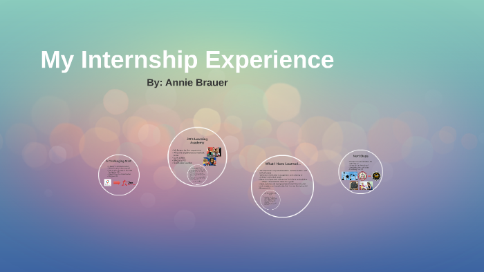 My Internship Experience by